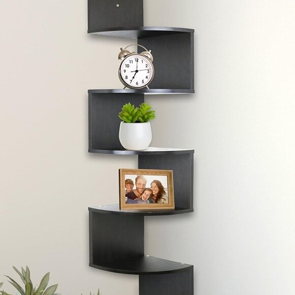 Wall Decor | New 5 Tier Corner Shelf Shelves For Wall Storage ...